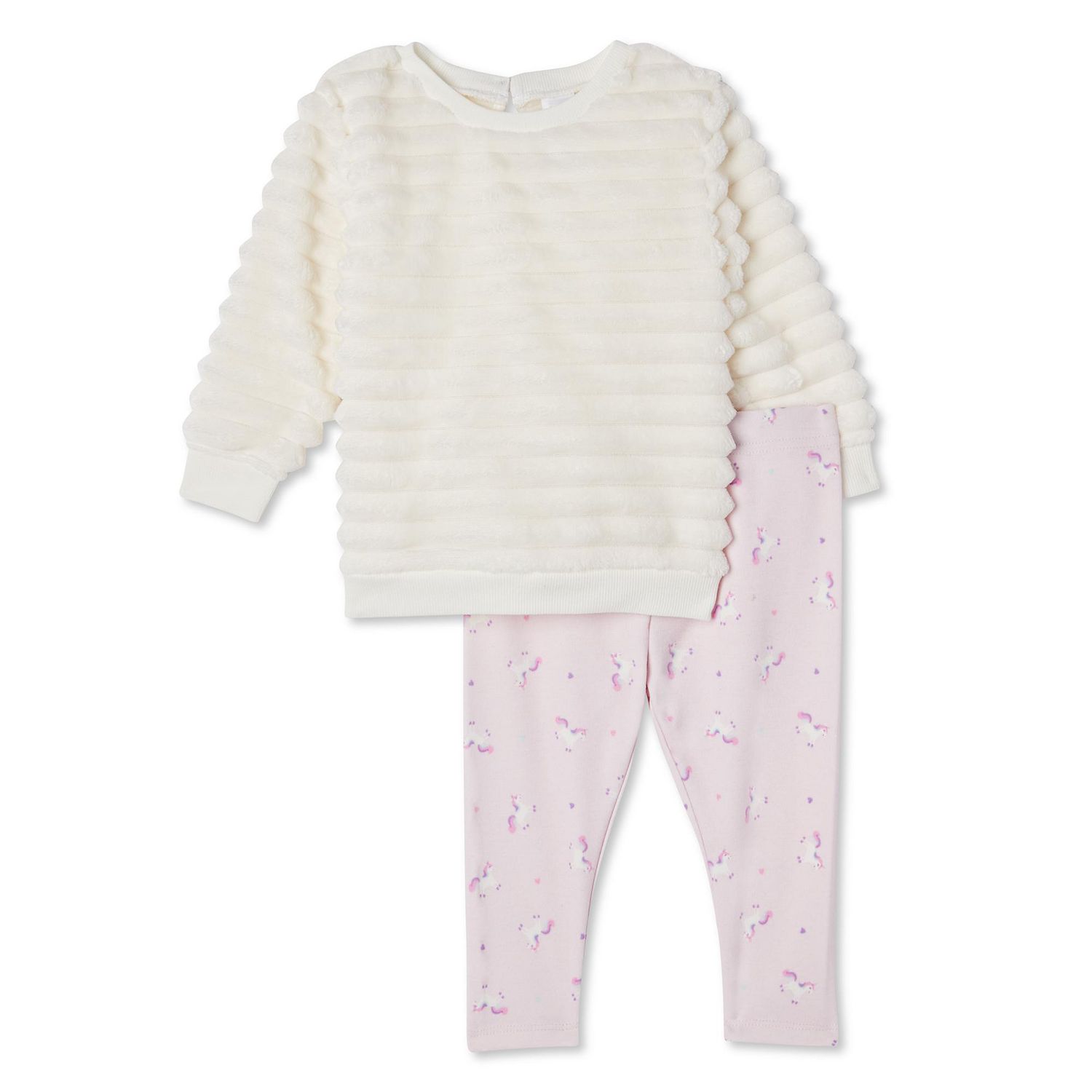 George Baby Girls’ Fleece Top and Legging 2-Piece Set – Style and Smiles